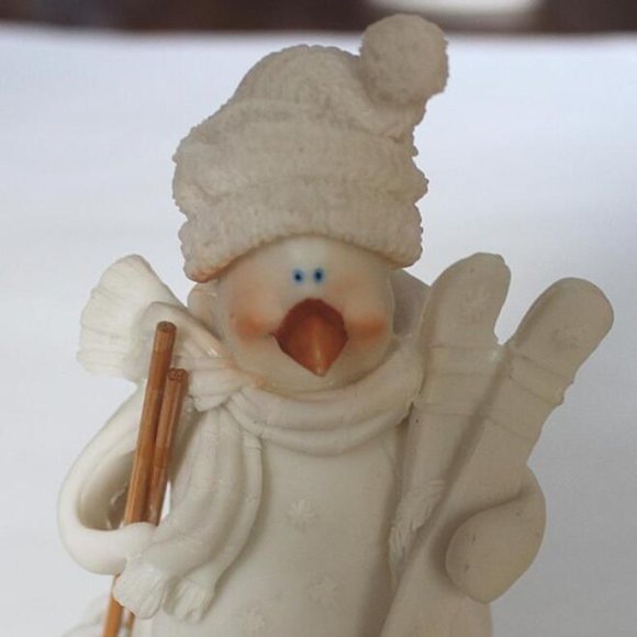 Art | Decorative Figurine Of A Cream Colored Duck Holding Skis Poles 5 ...